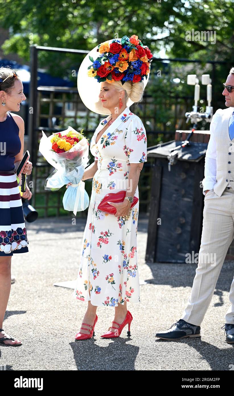 Brighton UK 10th August 2023 - Rachel Oates won 'Best Dressed Lady" in ...