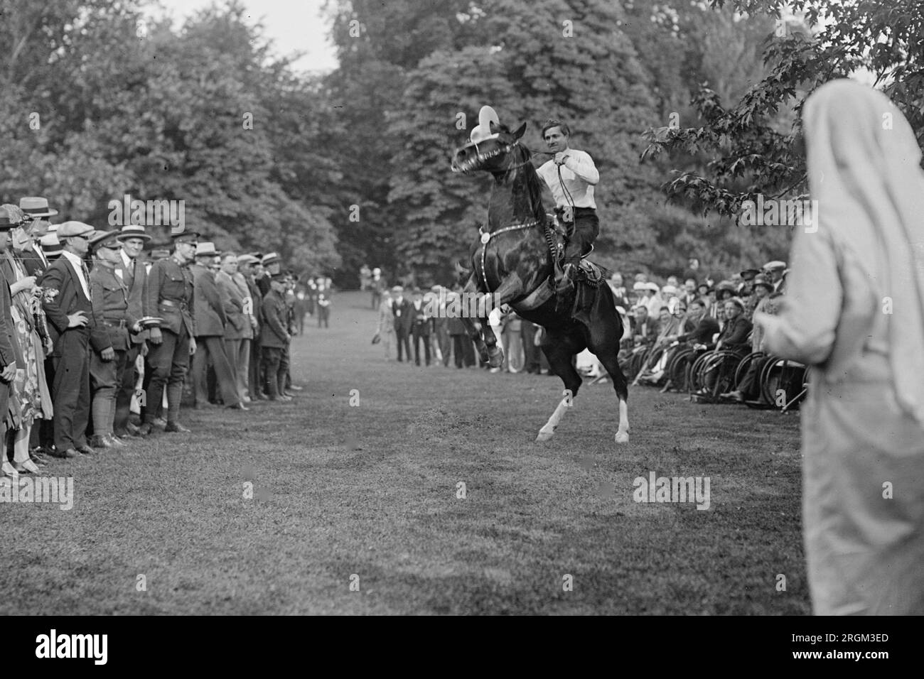 Cowboy actor Tom Mix and his horse Tony at the White House ca. 1925 ...