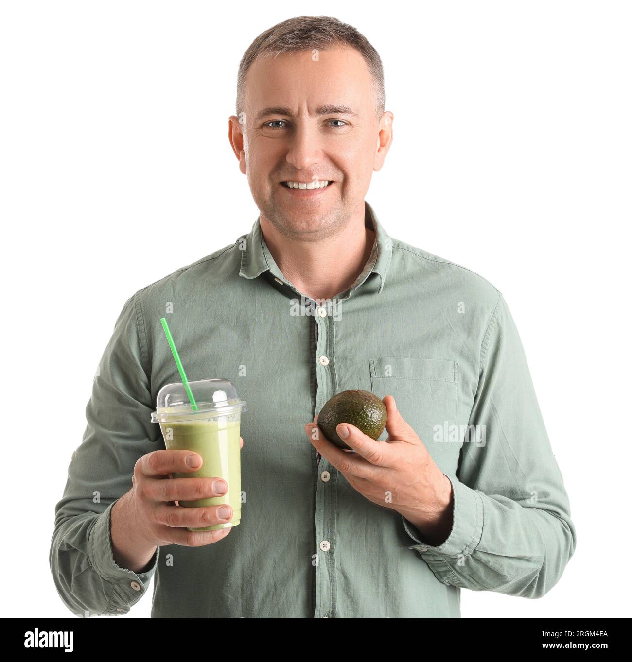 Man mature avocado hi-res stock photography and images - Alamy