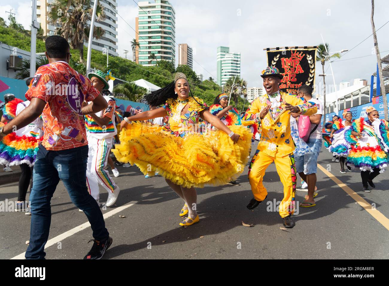 Salvador, Bahia, Brazil - February 11, 2023: Forro cultural group is ...