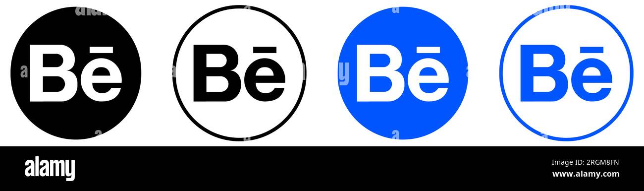 Behance icons set. Vector logos Stock Vector Image & Art - Alamy