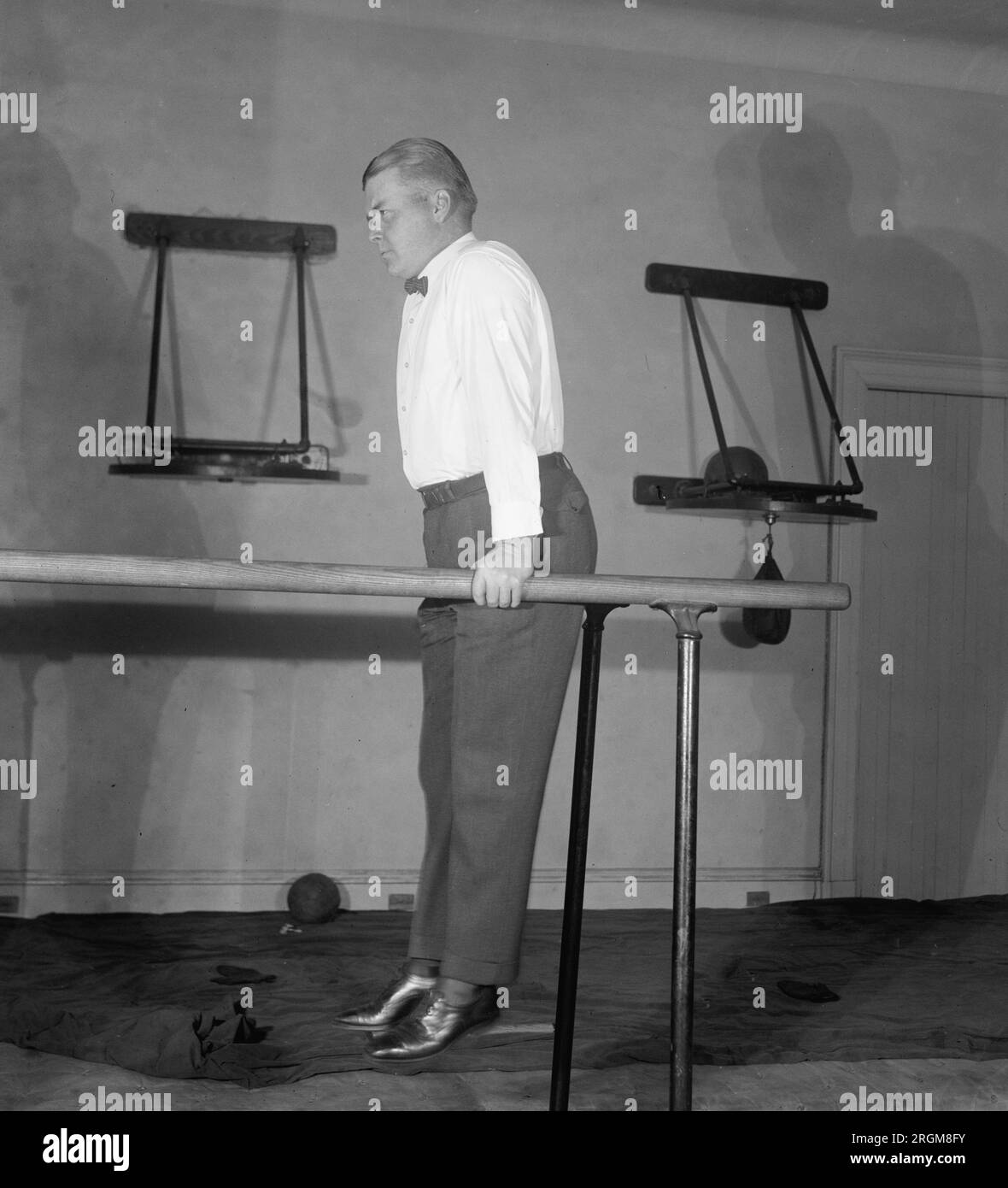 Rep. Samuel J. Montgomery, youngest member of House, exercising in the ...