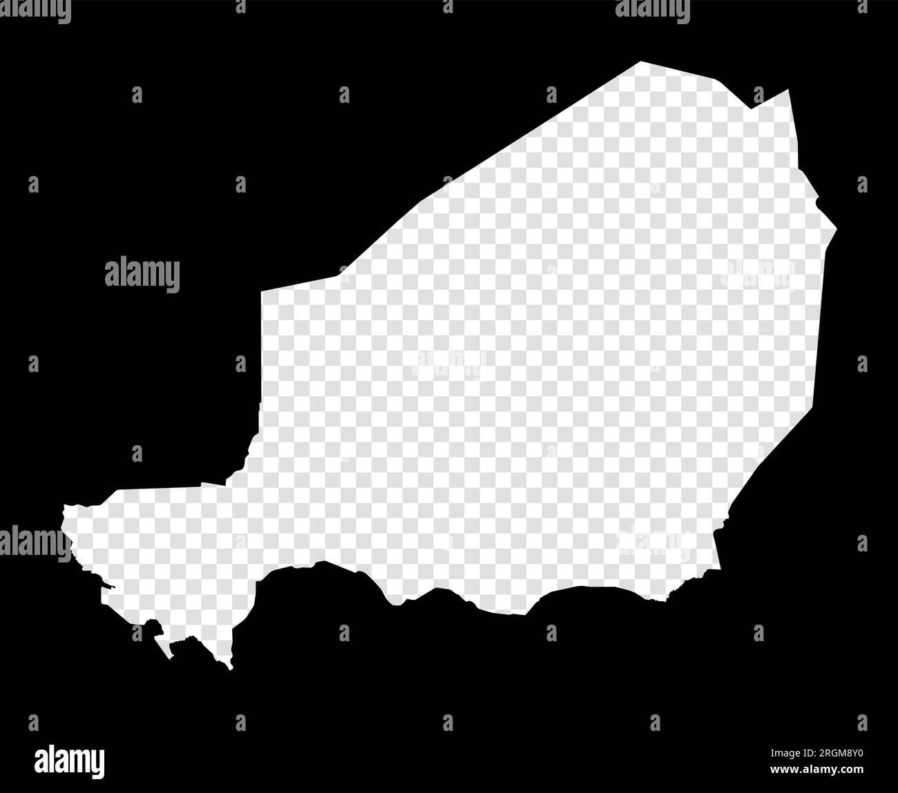 Stencil map of Niger. Simple and minimal transparent map of Niger ...