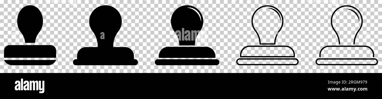 Stamp icons. Rubber stamp sign. Vector illustration isolated on ...