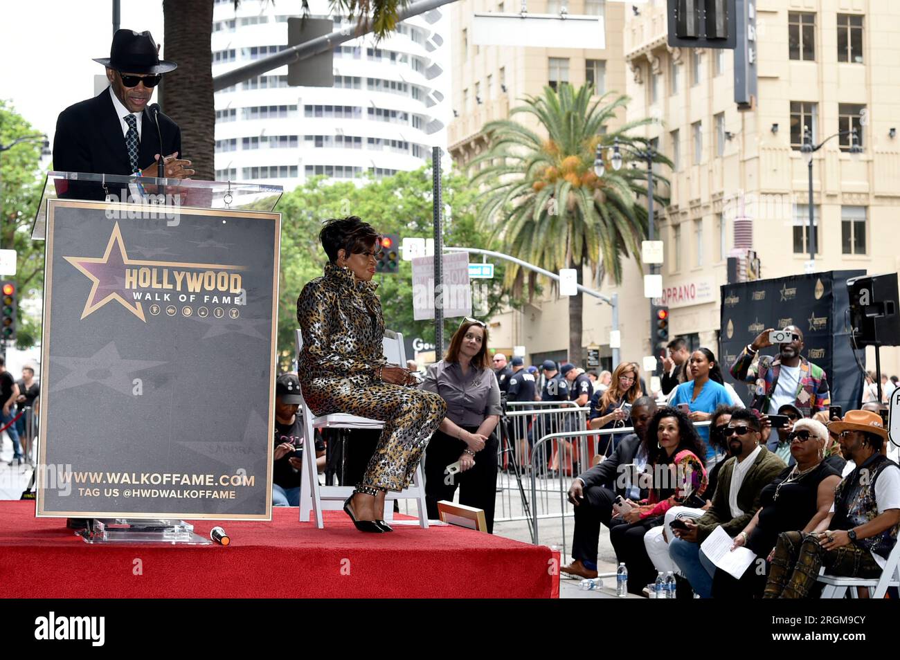 Music producer Jimmy Jam speaks at a ceremony honoring actress and ...