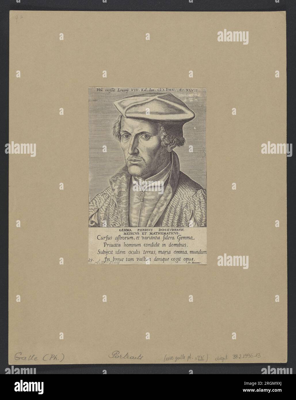 Gemma Frisius 1604 by Jan van Stalburch Stock Photo - Alamy