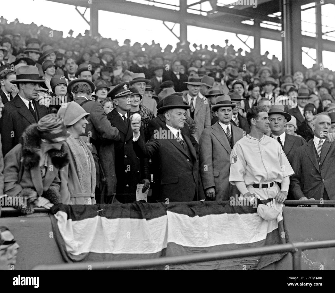 Calvin coolidge throwing out first ball hi-res stock photography and images - Alamy
