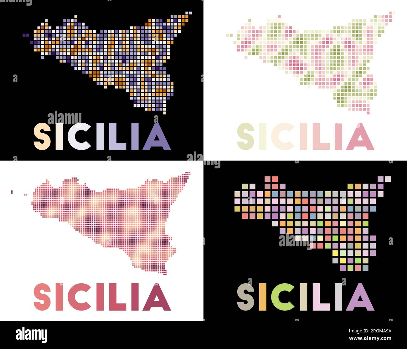 Island sicilia map hi-res stock photography and images - Alamy