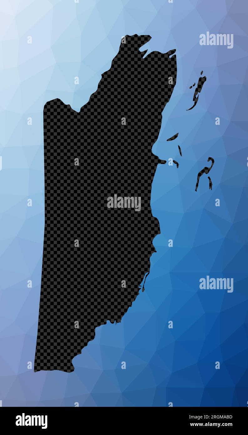 Belize geometric map. Stencil shape of Belize in low poly style ...