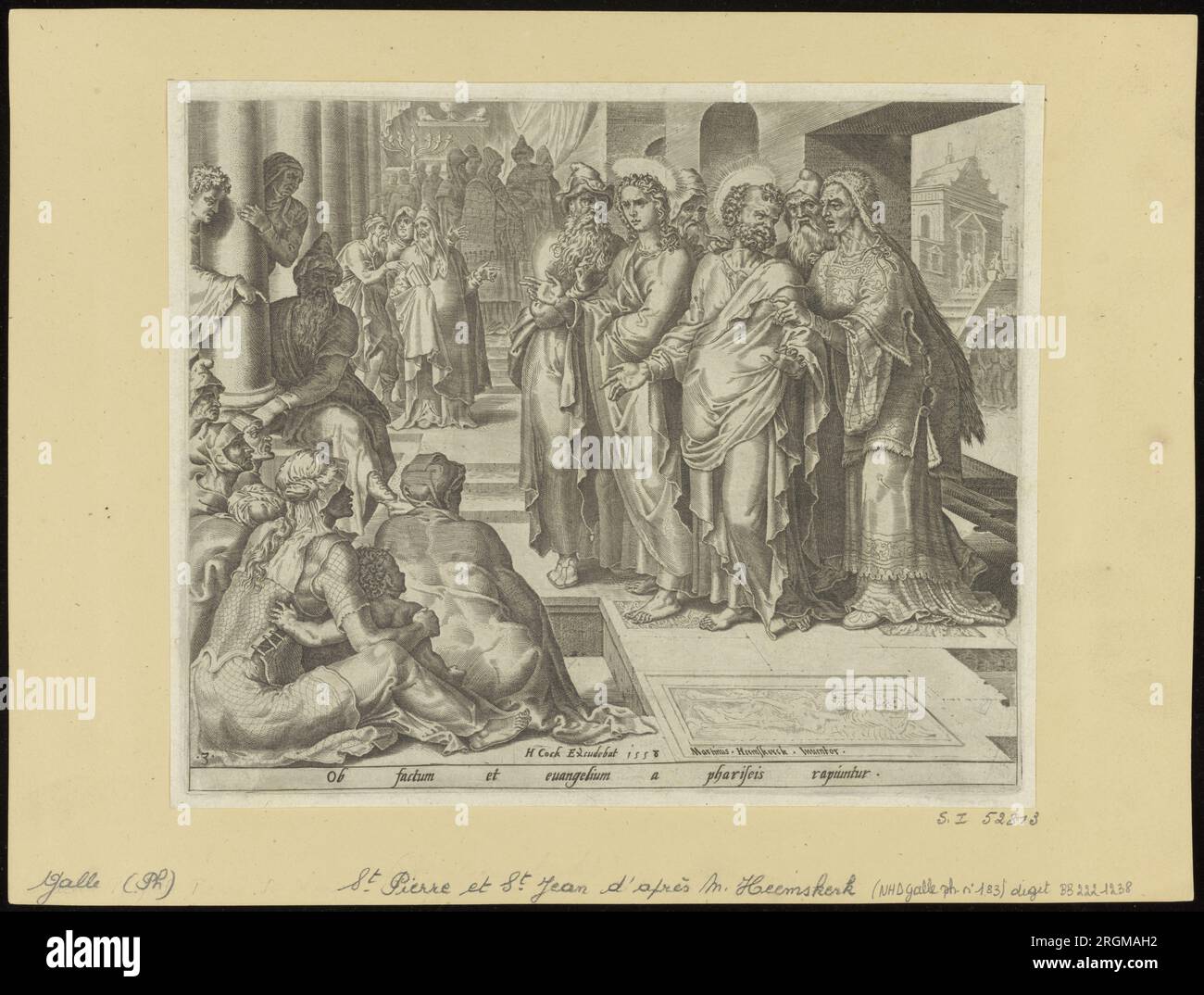 The Priest and The Sadducees Laying Hands on St Peter and St John 1558 ...