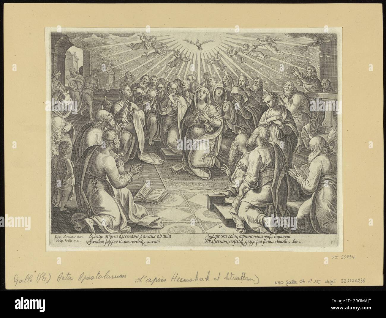 The Descent of The Holy Ghost 1582 by Stradanus Stock Photo - Alamy