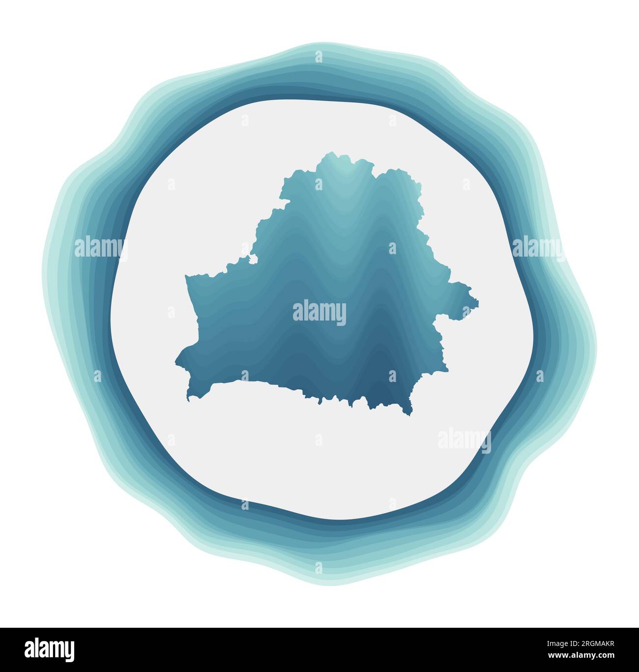 Belarus logo. Badge of the country. Layered circular sign around ...