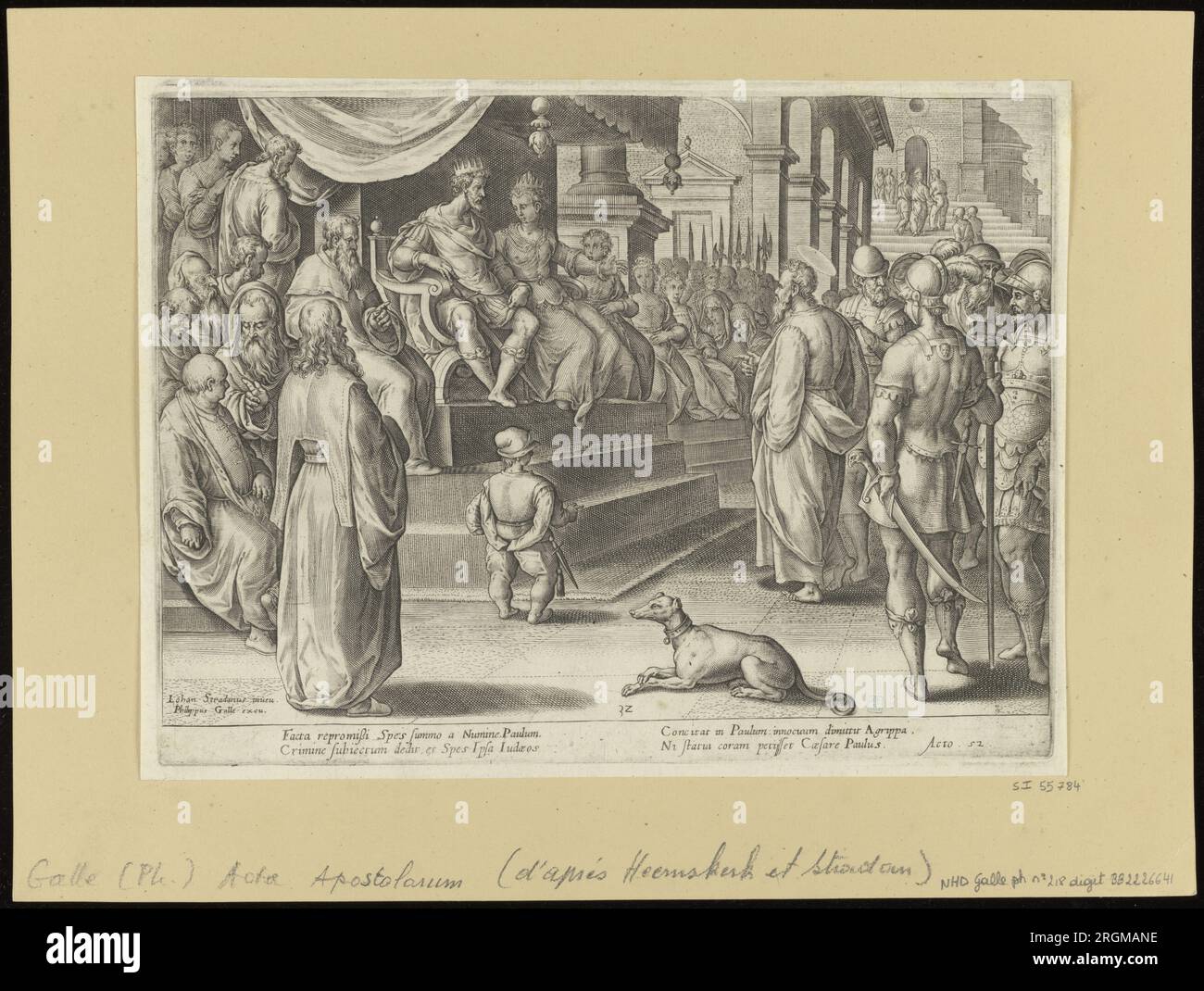St Paul Before Festus and Agrippa 1582 by Stradanus Stock Photo - Alamy