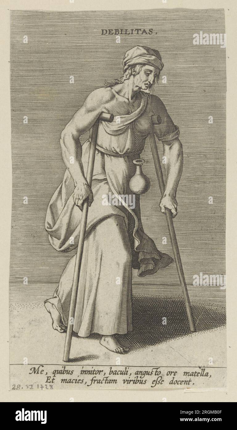 Debilitas between 1585 and 1590 by Philip Galle Stock Photo - Alamy