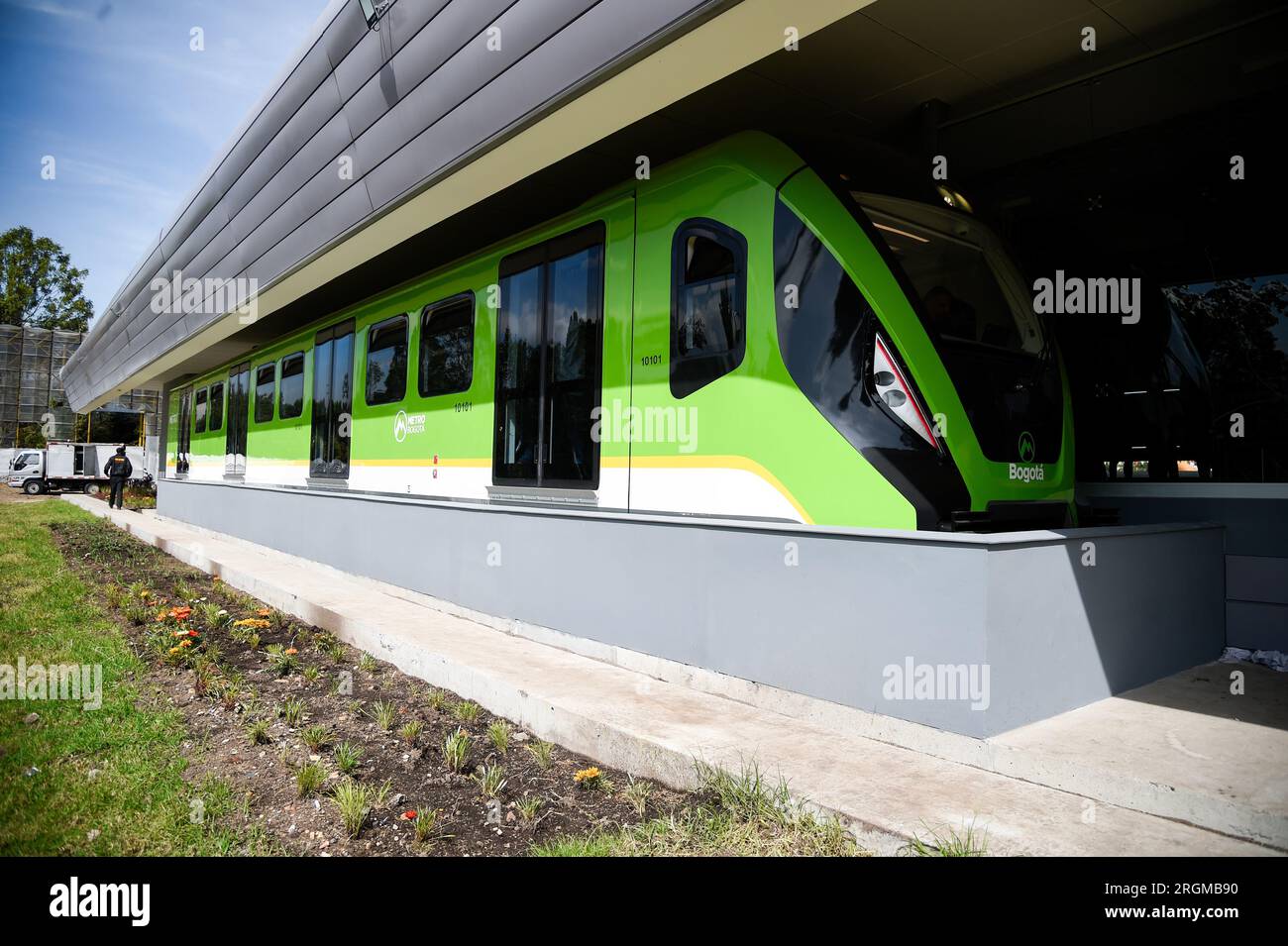 Bogota, Colombia. 10th Aug, 2023. A view of the metro car during the ...