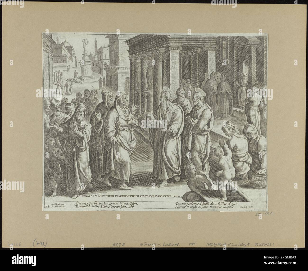 The Blinding of Elymas 1582 by Stradanus Stock Photo - Alamy