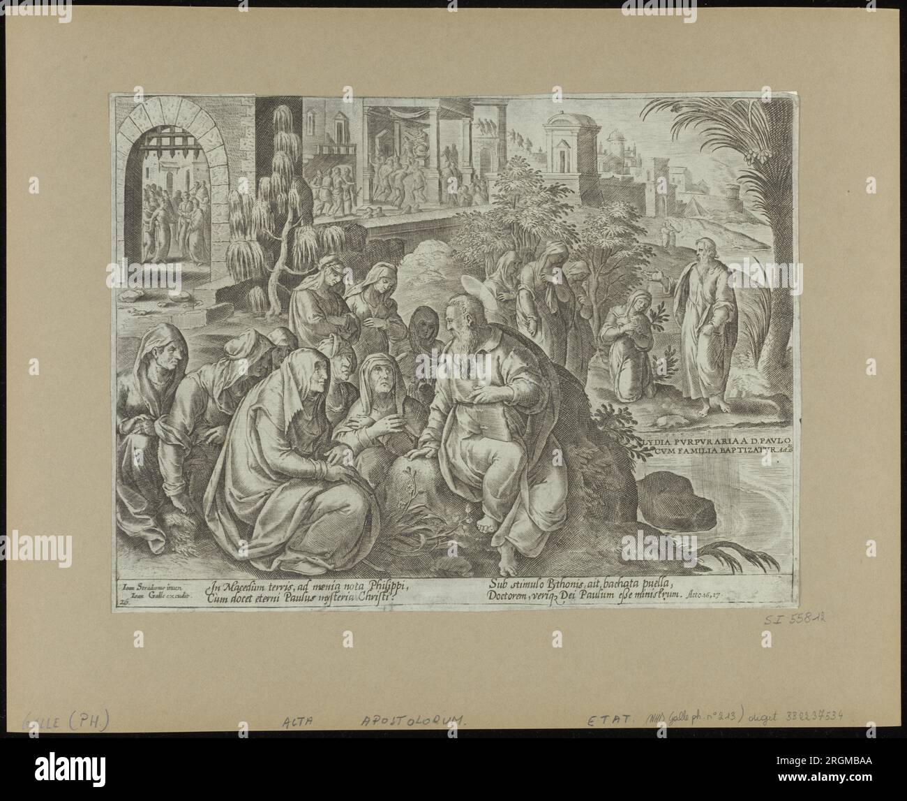 St Paul Speaking to The Women of Philippi 1582 by Stradanus Stock Photo ...