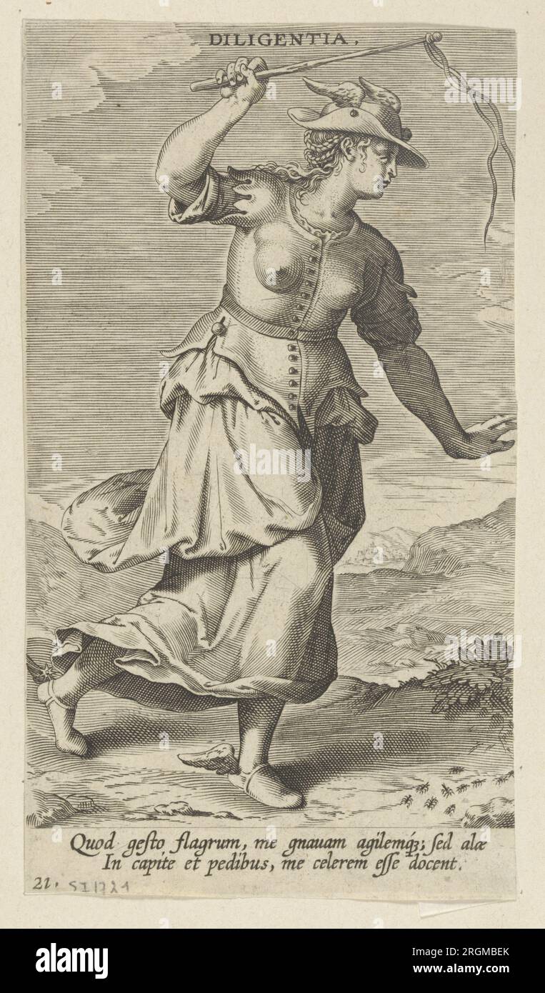 Diligentia between 1585 and 1590 by Philip Galle Stock Photo - Alamy