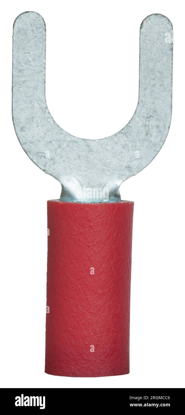 Connection for wire and an electrical unit that has two prongs and red ...