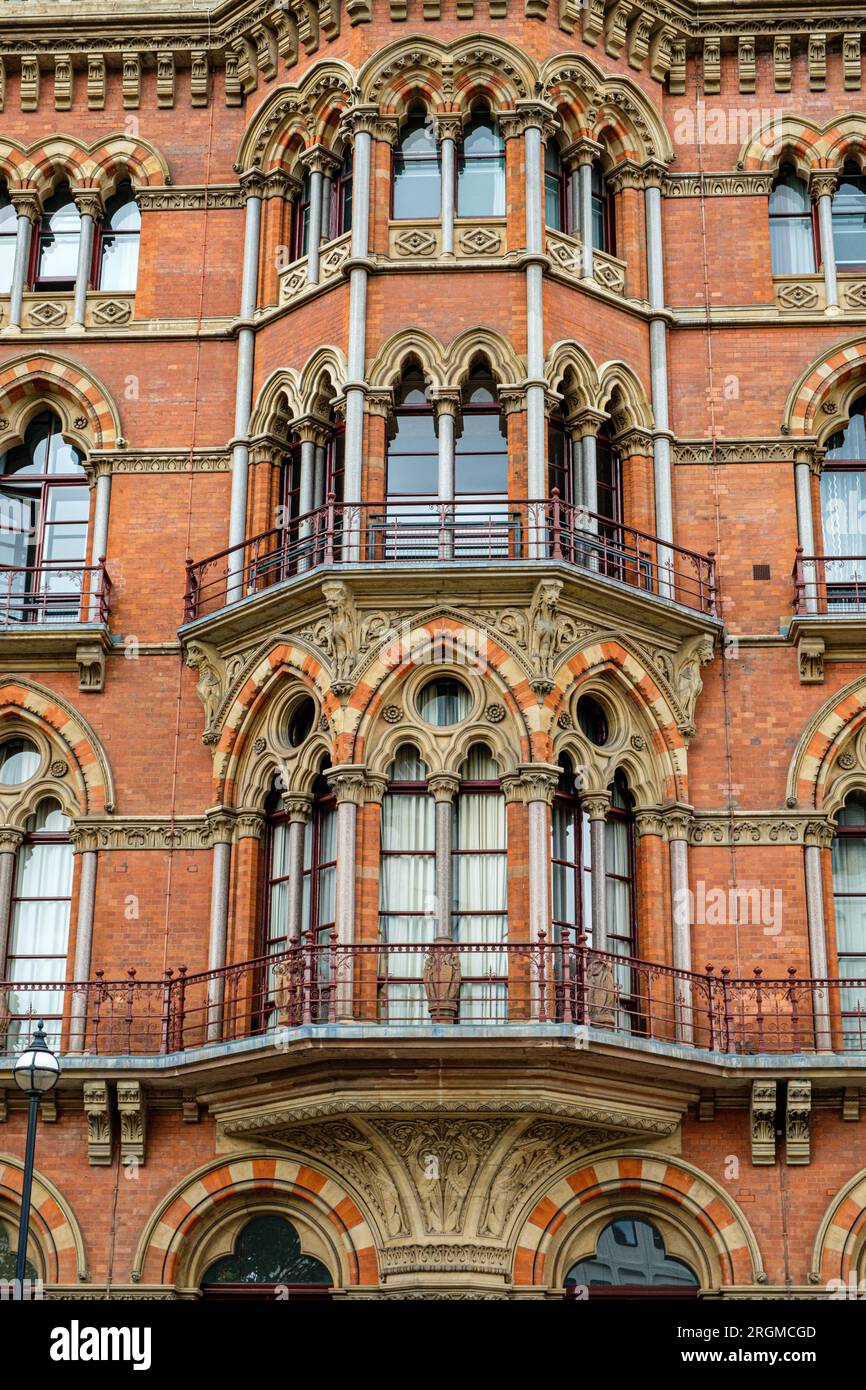 Architectural details, St Pancras Renaissance London Hotel, Euston Road ...