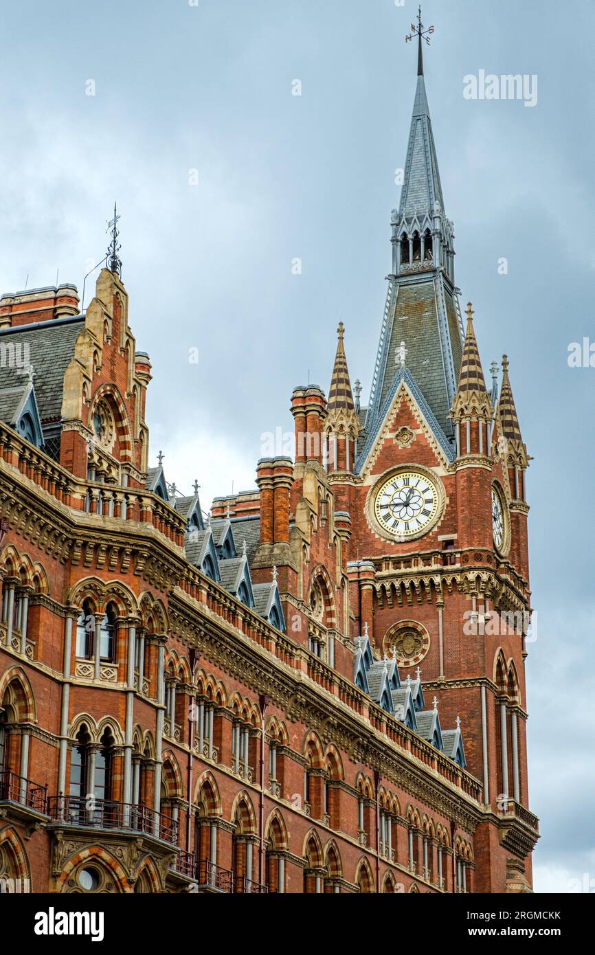 Architectural details, St Pancras Renaissance London Hotel, Euston Road ...