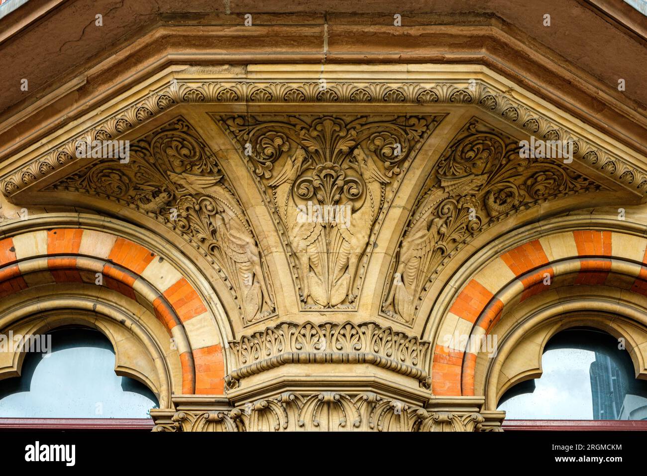 Architectural details, St Pancras Renaissance London Hotel, Euston Road ...