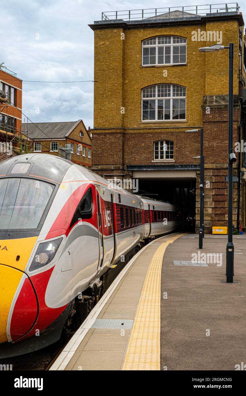 LNER Class 801 Azuma, Kings Cross Station, Euston Road, London, England ...
