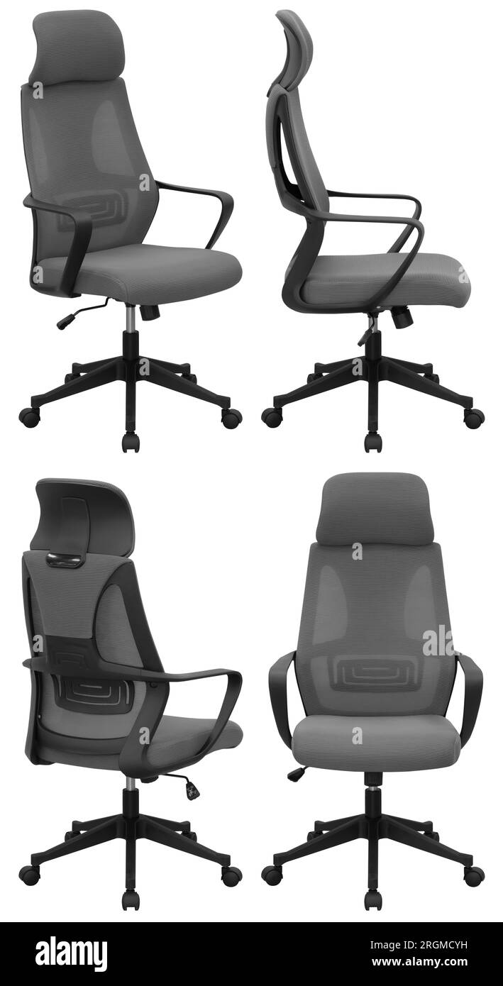 Modern office computer chair. With mesh back and adjustable. Interior ...