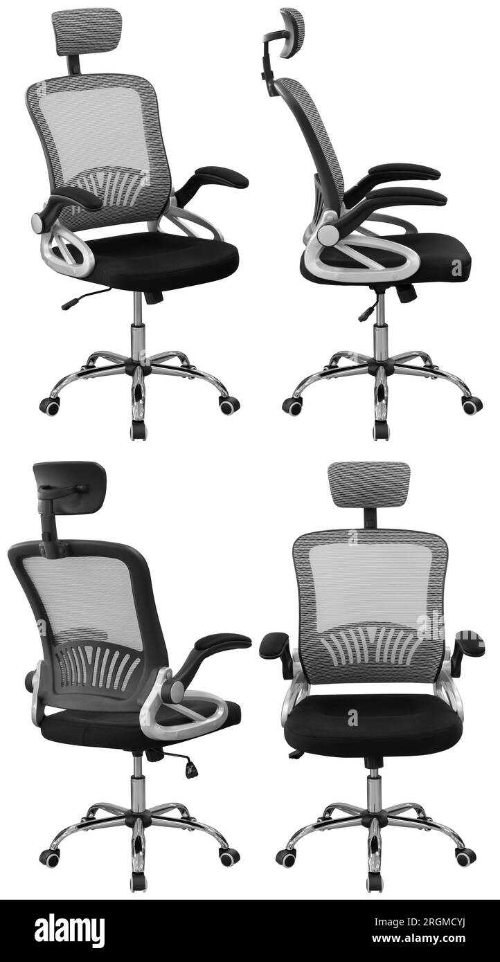 Modern office computer chair. With mesh back and adjustable. Interior ...