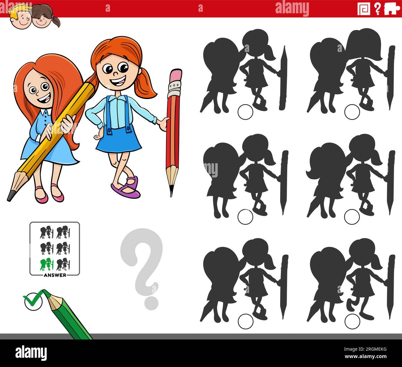 Cartoon illustration of finding the shadow without differences ...