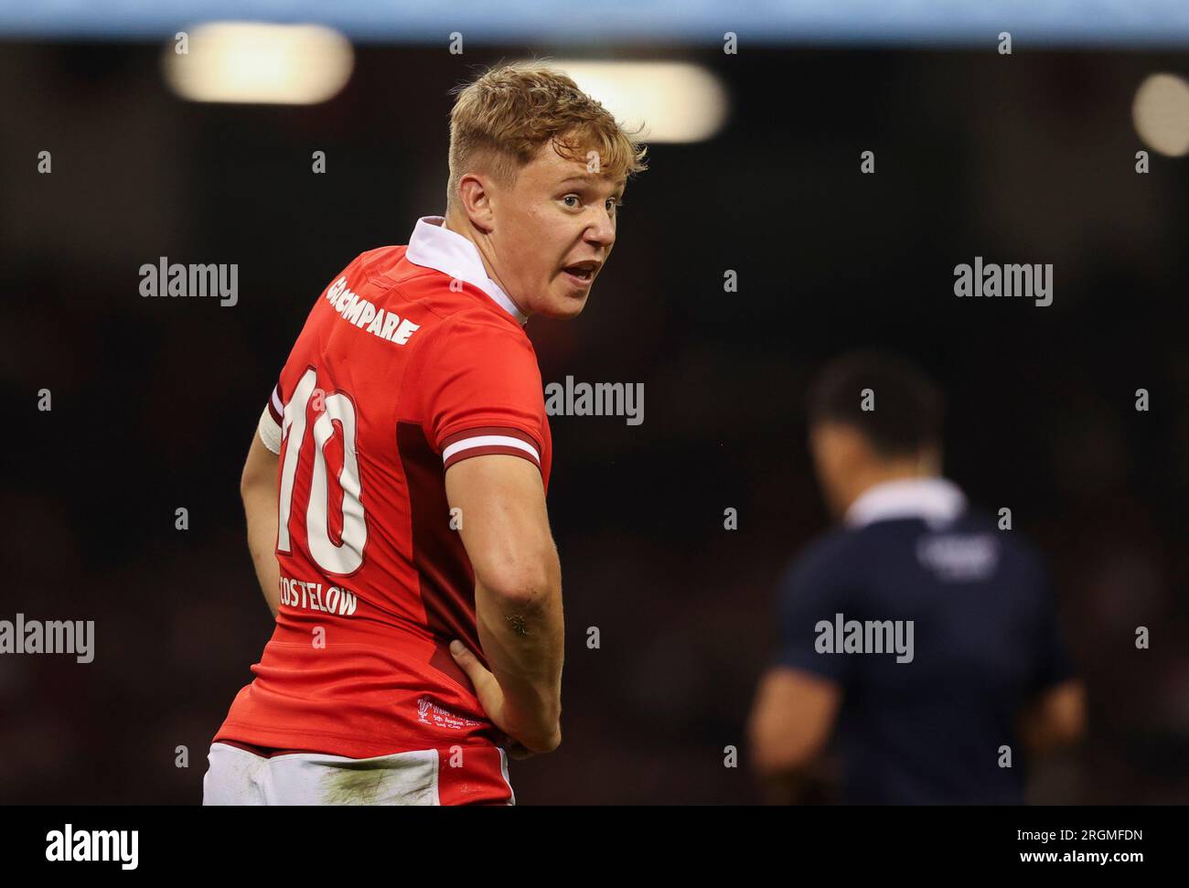 Wales' Sam Costelow during the Summer Nations Series match at the ...