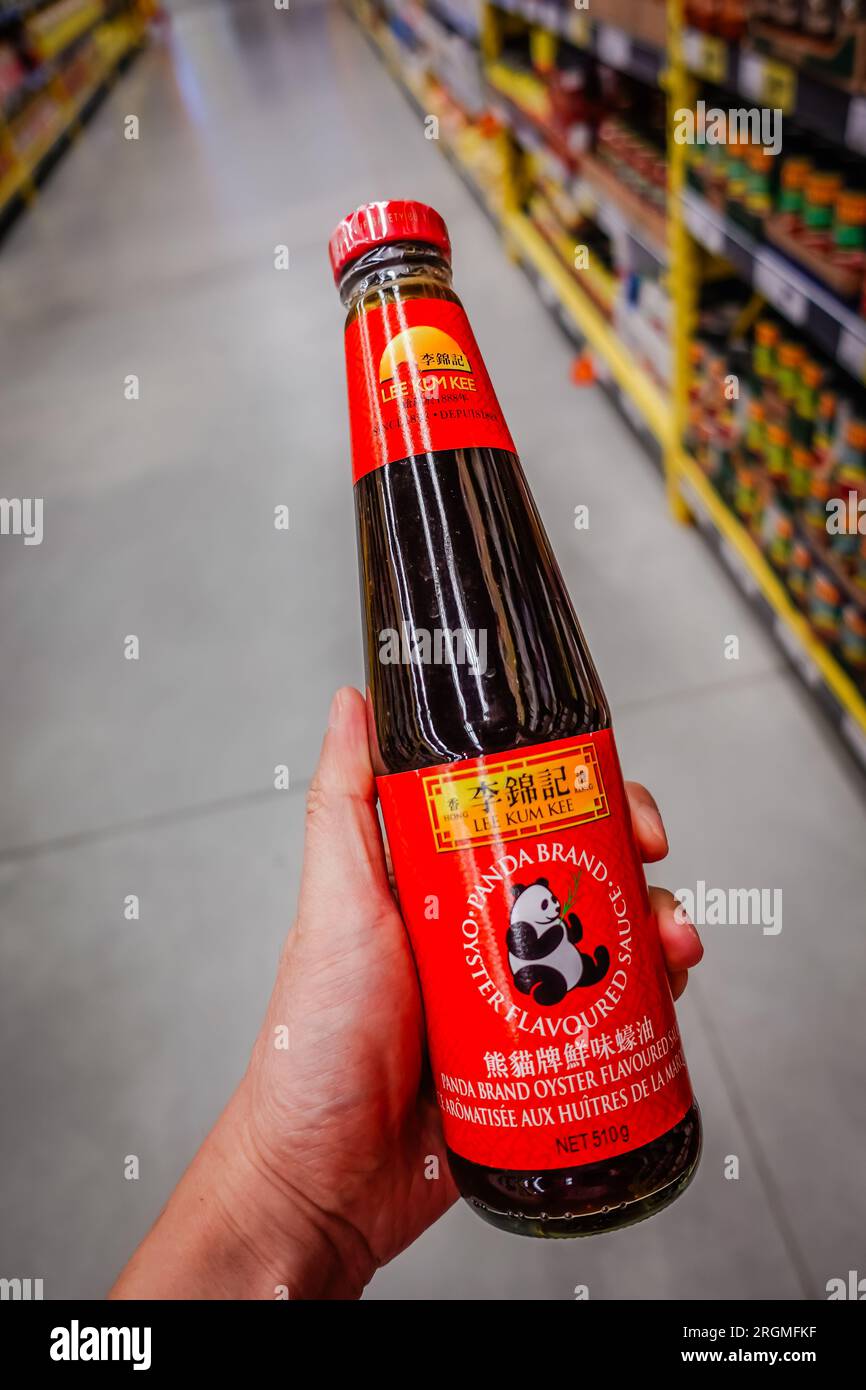 Lee Kum Kee brand Oyster flavored sauce, a typical stable in an Asian ...