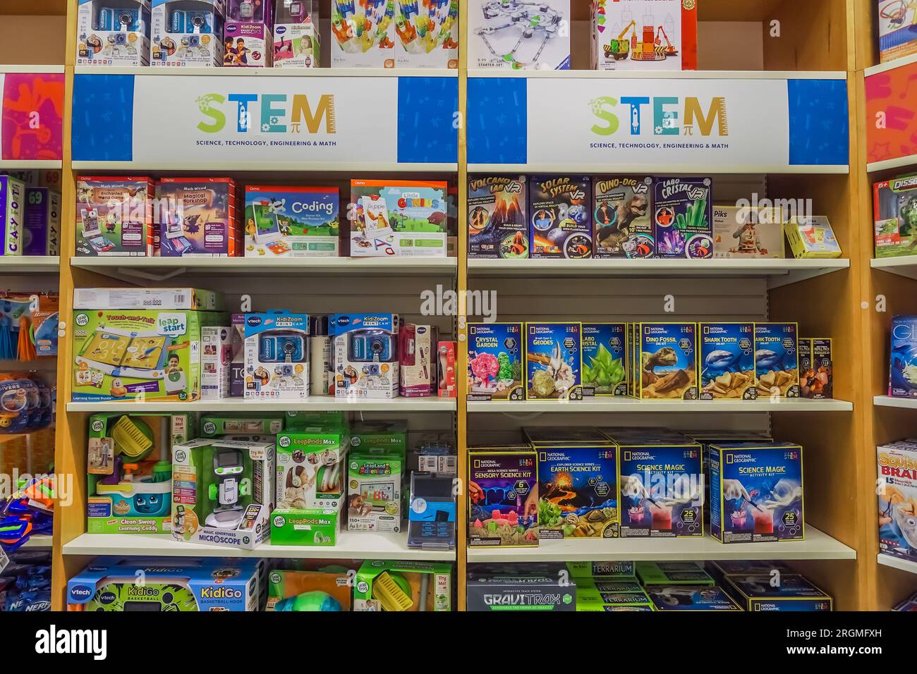 STEM kids toy section Stock Photo - Alamy