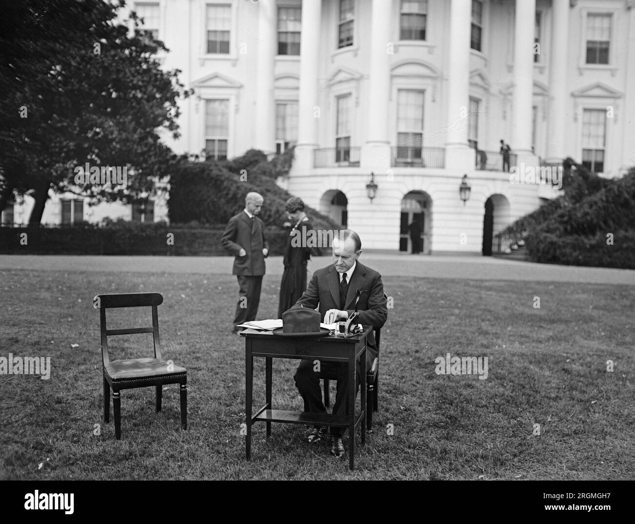President Coolidge voting by mail ca. 1924 Stock Photo - Alamy