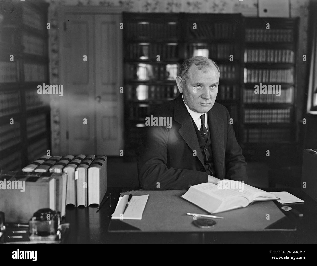 Justice Pierce Butler sitting at his desk ca. 1924 Stock Photo - Alamy