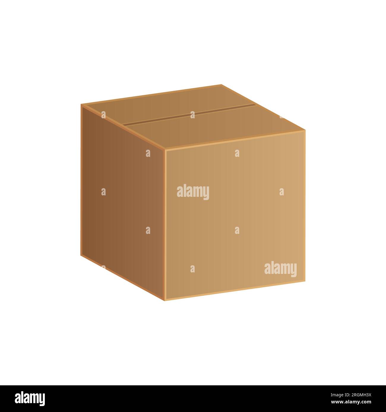 Cardboard box realistic vector illustration isolated on white ...