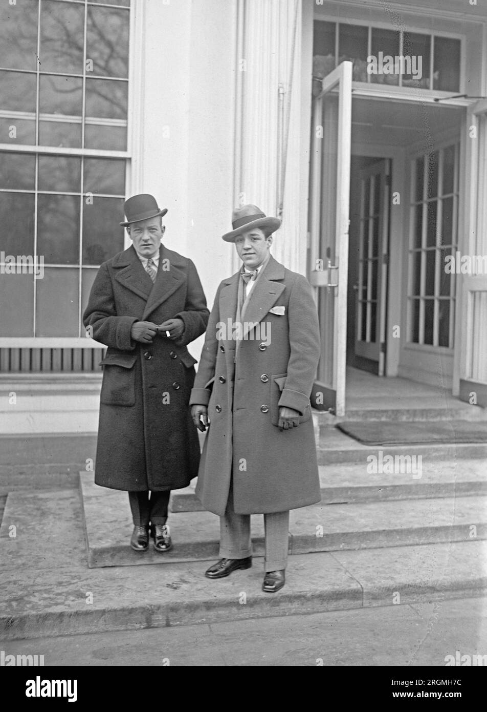 Samuel Mondell, champion lightweight, and Eddie Kane ca. 1925 Stock ...