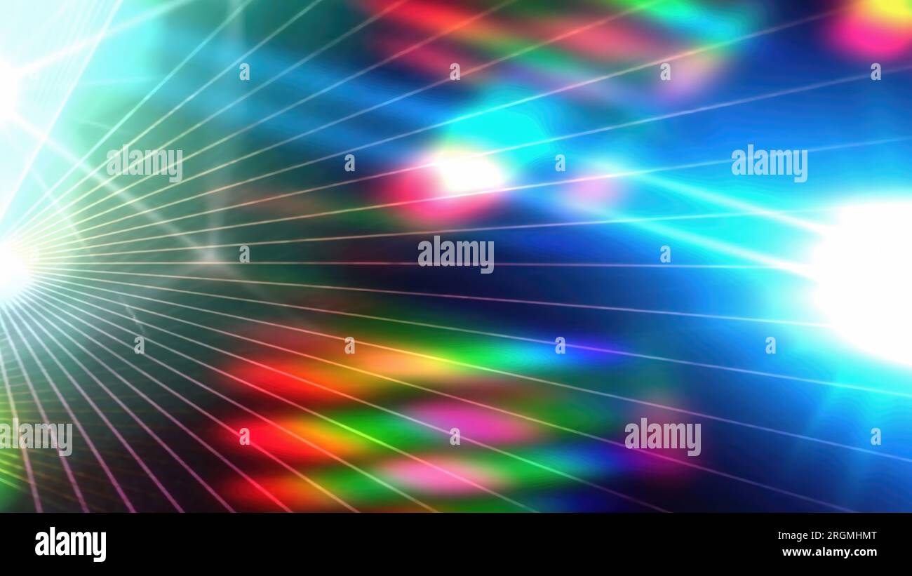 Colored very nice light effects in rotation and wave motion as ...