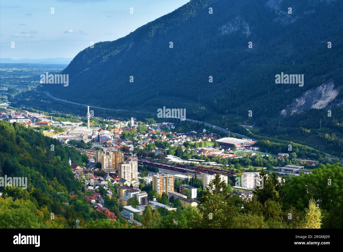 View of Jesenice town in Slovenia Stock Photo - Alamy