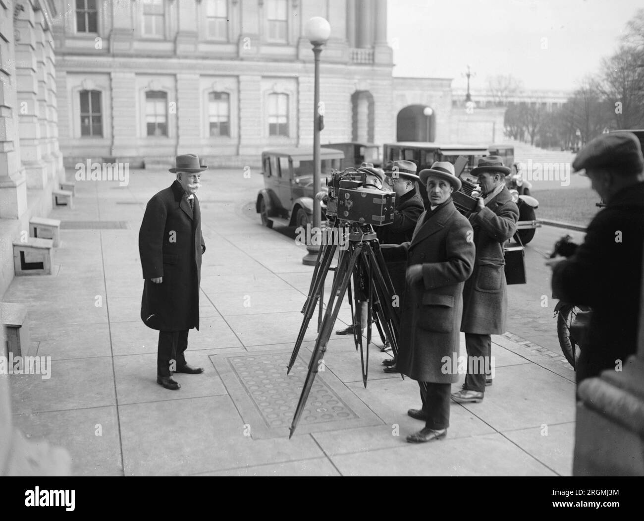Justice Oliver Wendell Holmes on 85th birthday in front of film crews ...