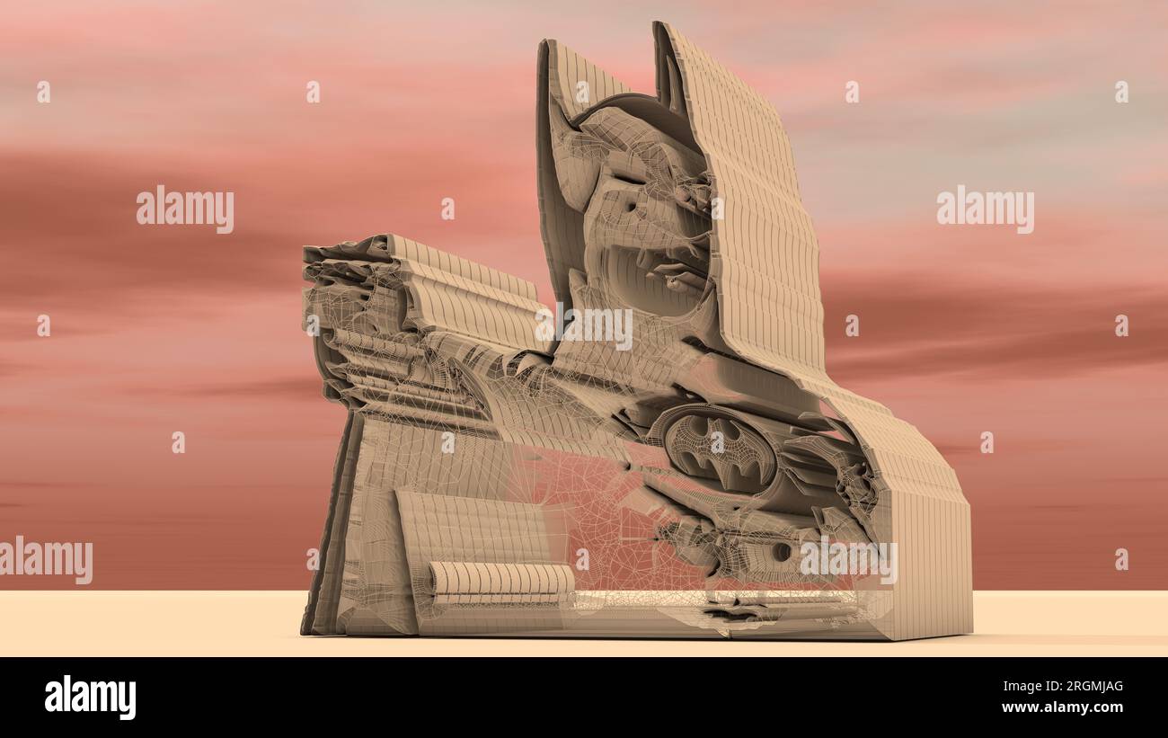 Illustration of Batman, friends, and foes Stock Photo - Alamy