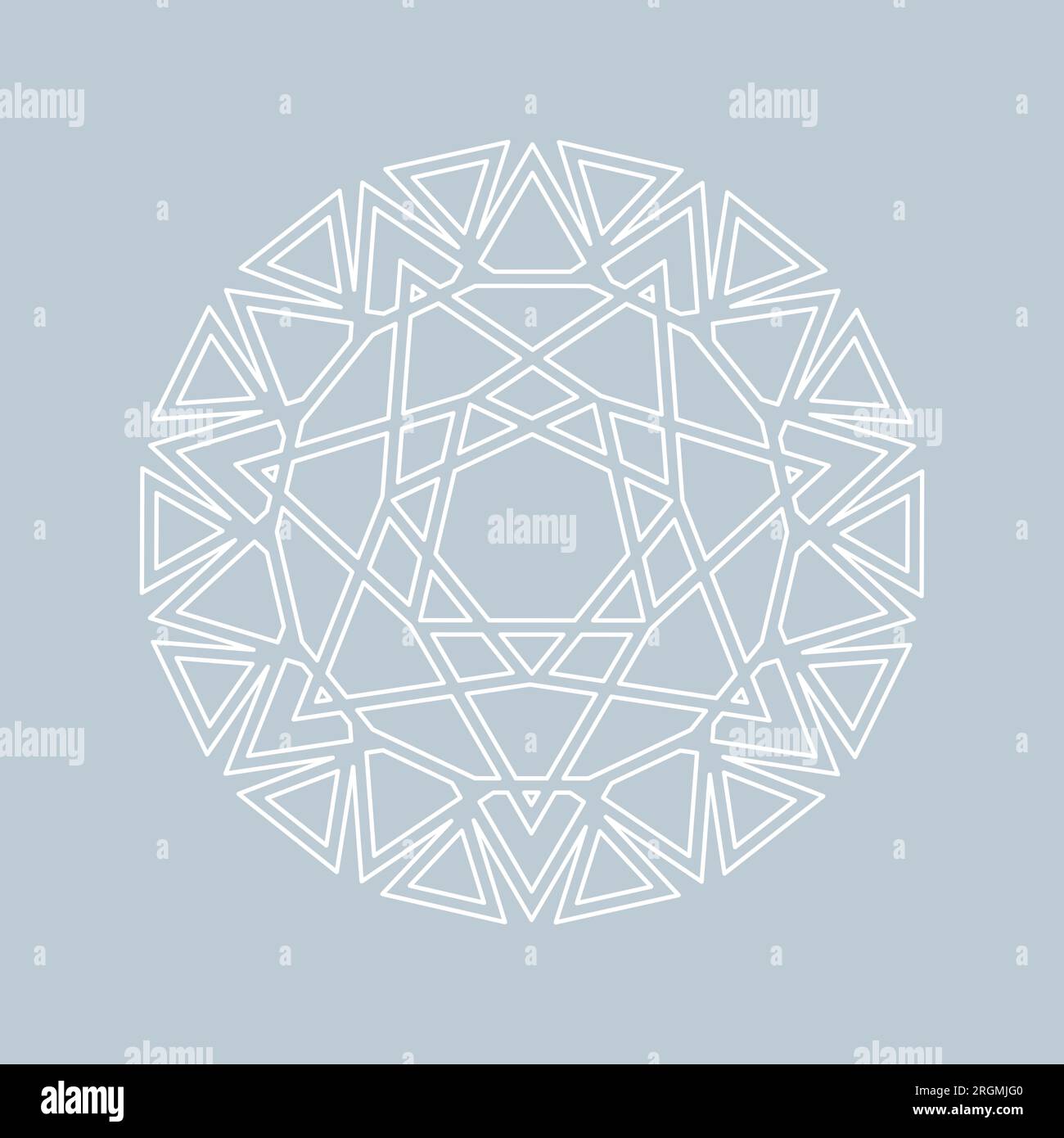 Ornamental mandala outlined motif vector illustration Stock Vector ...