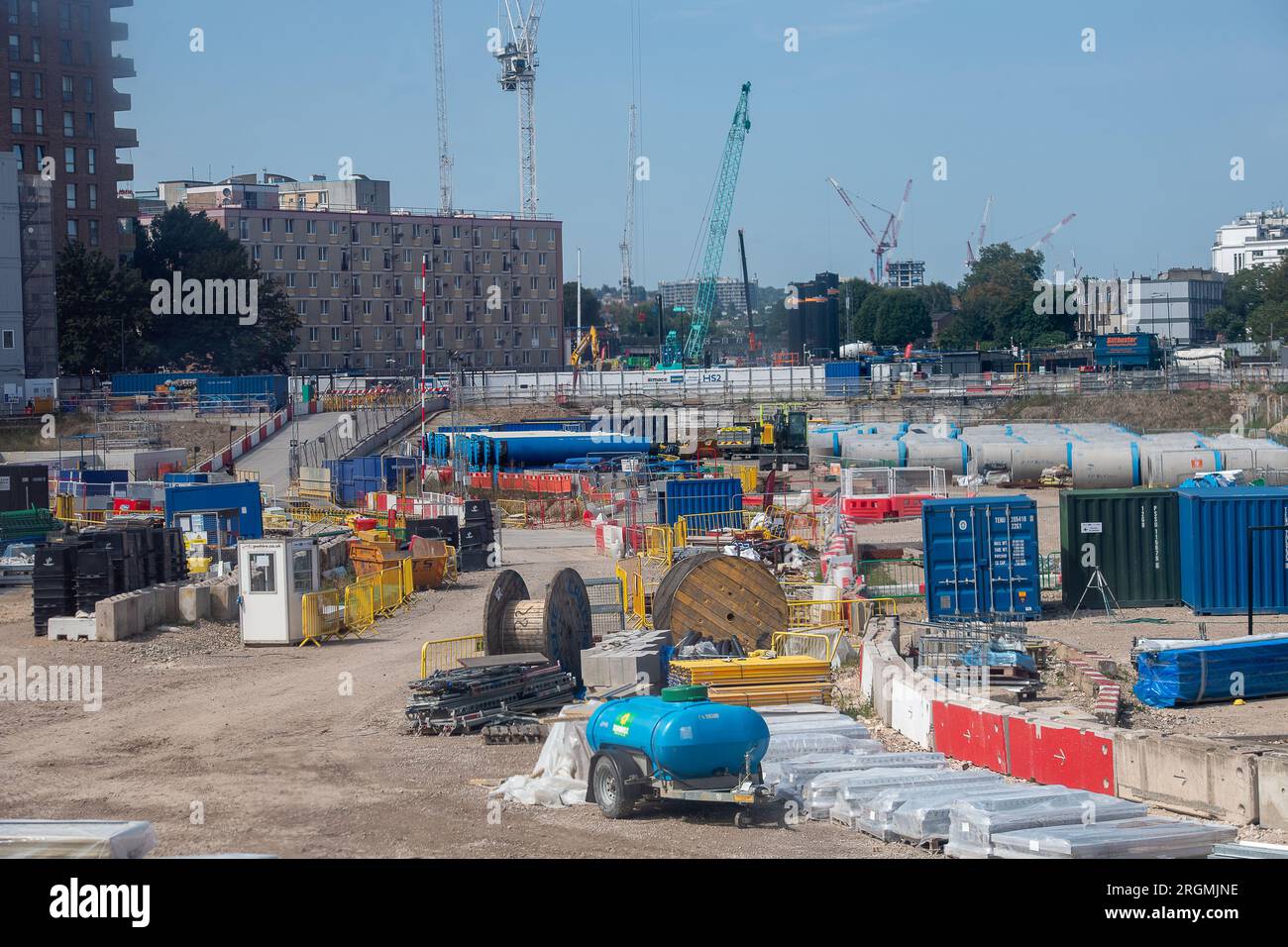Euston, London, UK. 10th August, 2023. Work on the HS2 High Speed Rail ...