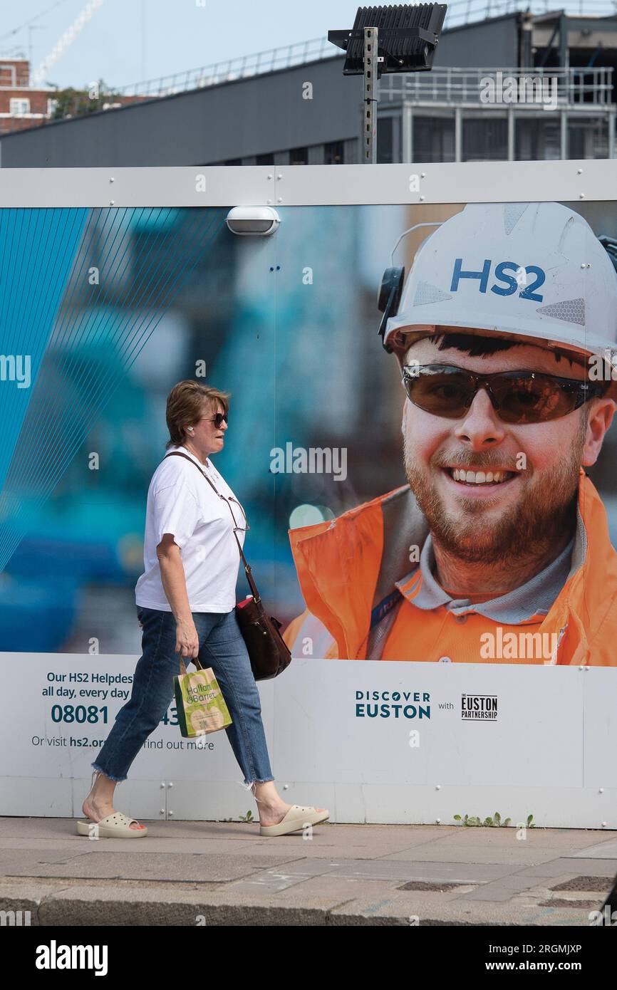 Euston, London, UK. 10th August, 2023. Work on the HS2 High Speed Rail ...