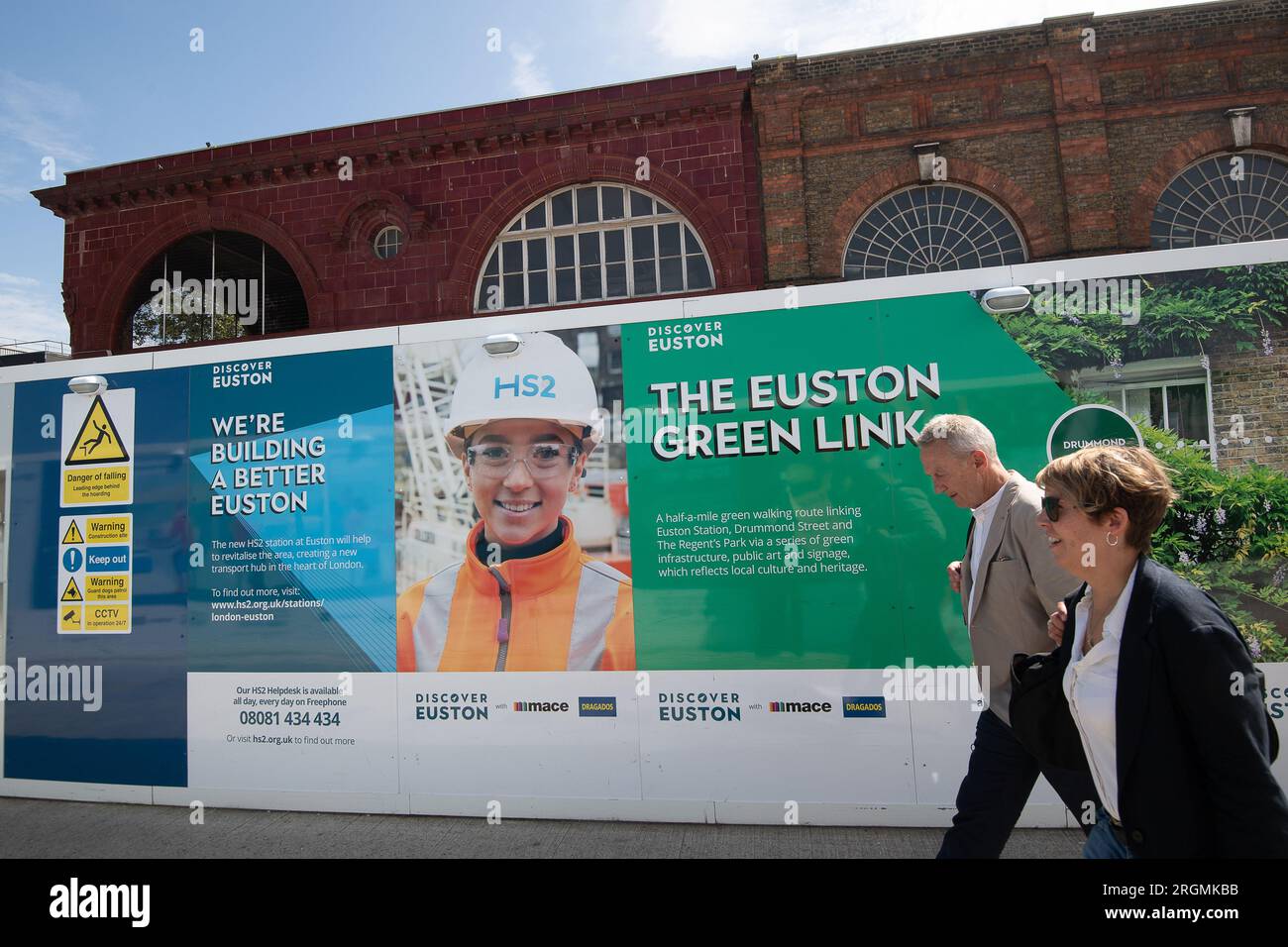 Euston, London, UK. 10th August, 2023. Work on the HS2 High Speed Rail ...