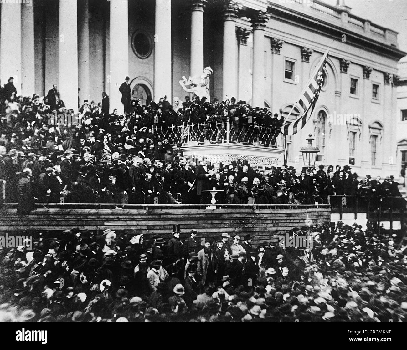 Abraham Lincoln second inauguration ca. 1865 Stock Photo - Alamy