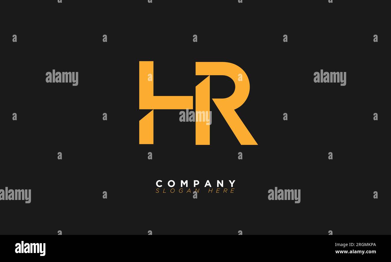 Hr initials logo hi-res stock photography and images - Alamy