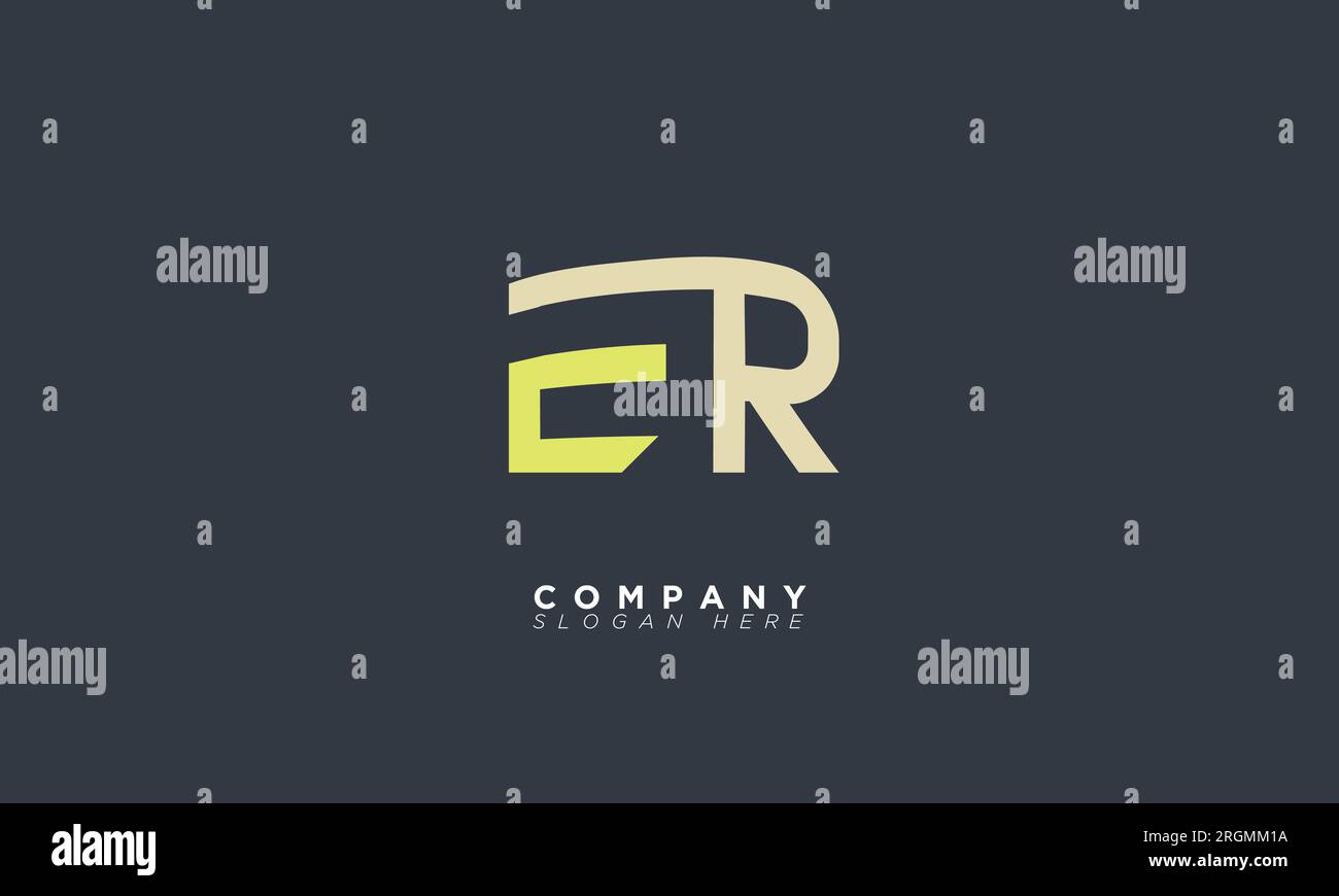 Initials er vector vectors hi-res stock photography and images - Alamy