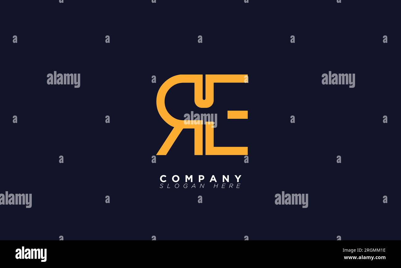 RE Alphabet letters Initials Monogram logo Stock Vector Image & Art - Alamy