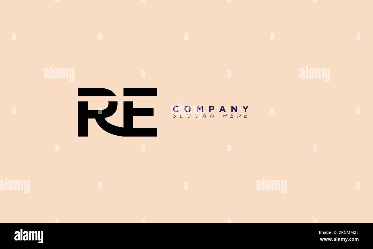 RE Alphabet letters Initials Monogram logo Stock Vector Image & Art - Alamy